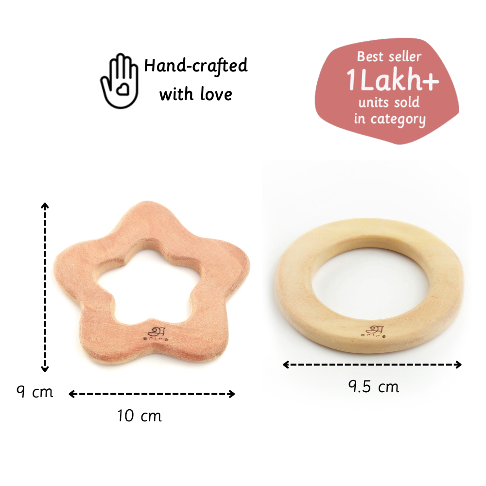 Buy Best Wooden teethers for babies Online India| Organic Neem Wood