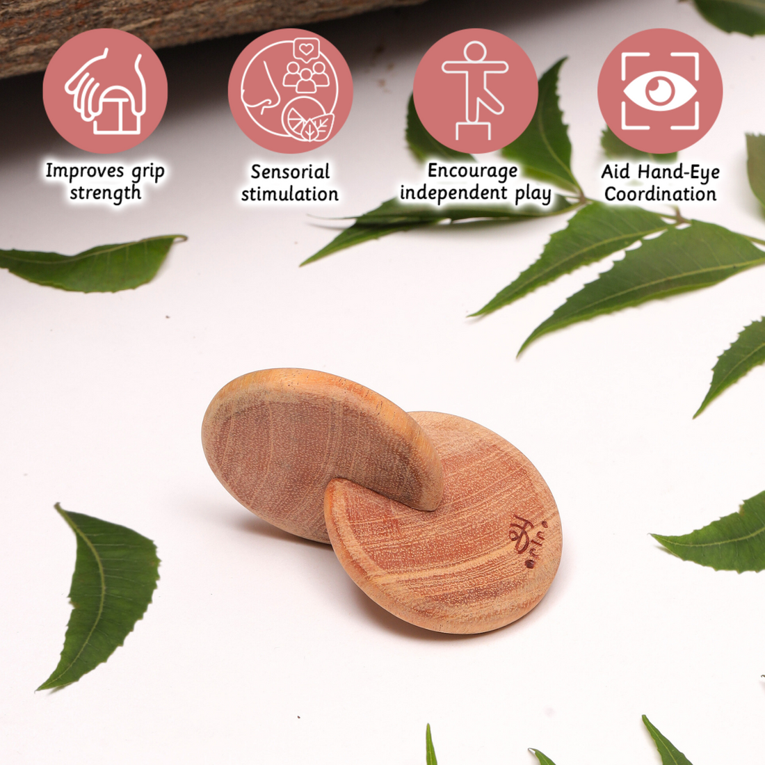 Interlocking discs Montessori |Wooden Toys for babies at 4 Months| Ariro